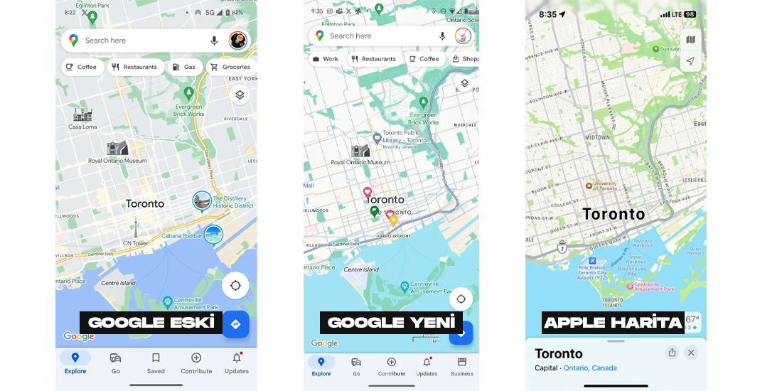 Google Haritalar, Renk Değişiklikleriyle Apple Haritalarla Rekabeti ...